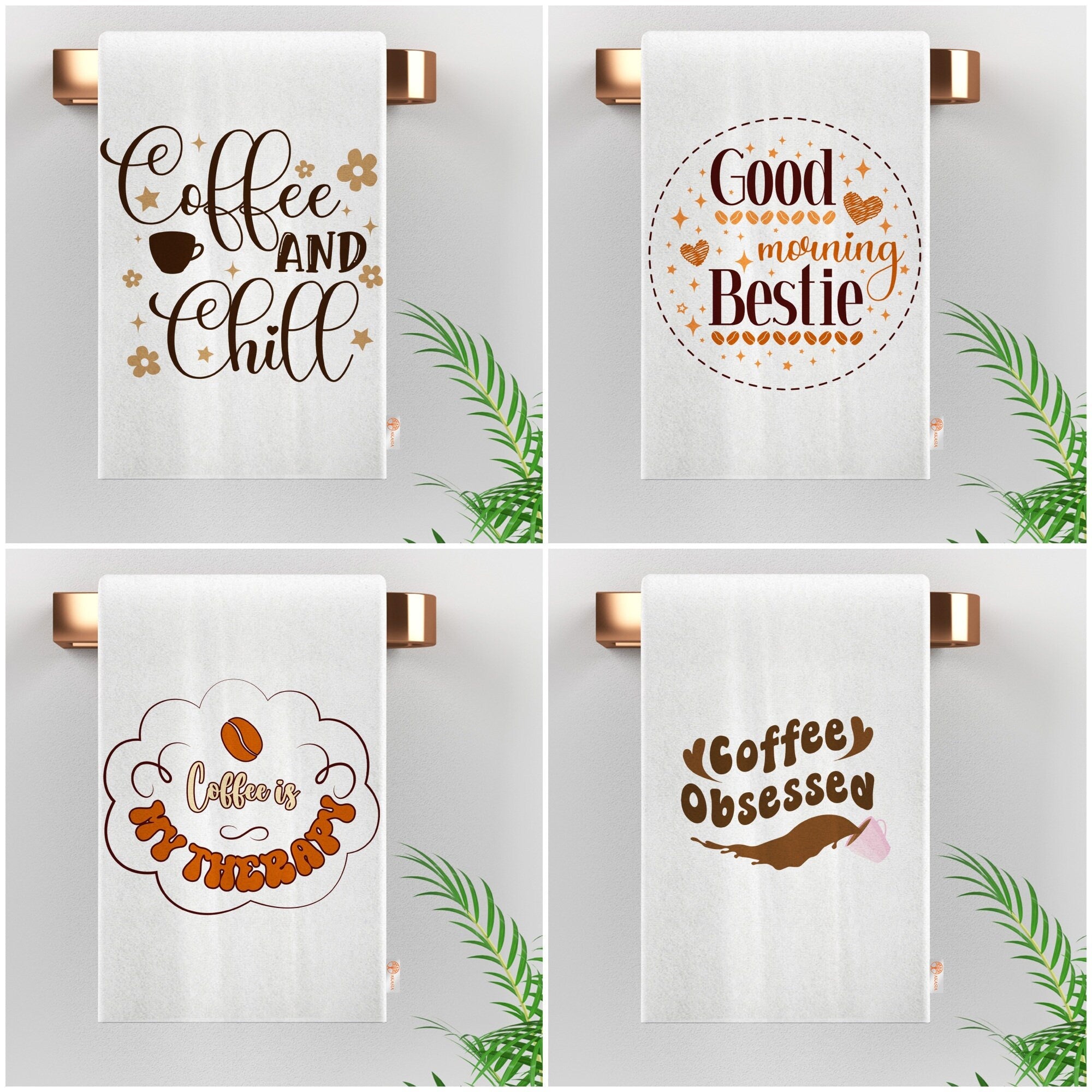 Coffee Themed Hand Towel|Eco-Friendly Rag|Coffee Cup Tea Towel|Coffee ...