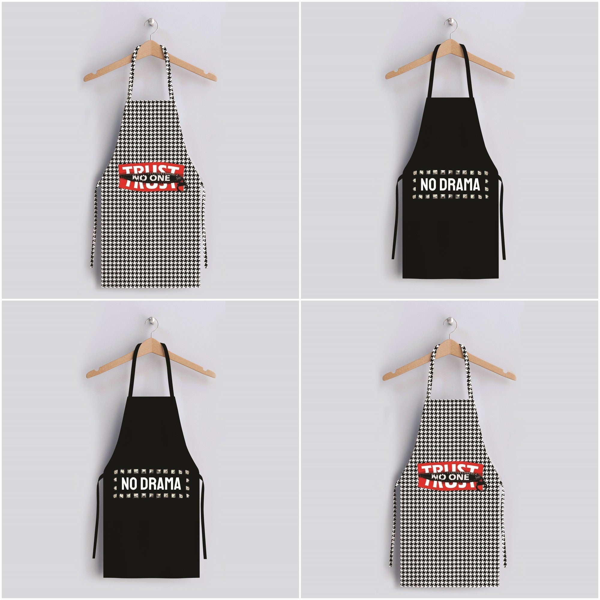No Drama Print Kitchen Apron – Akasia